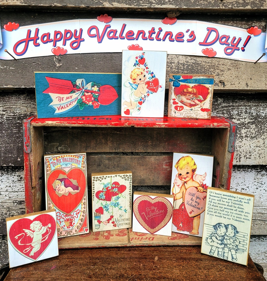 Vintage Valentine Cupid Decor- Cupid Valentine Decor- Valentine Shelf ...