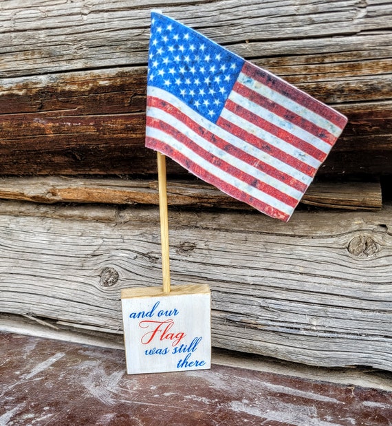 Patriotic Decor-american Flag Desk Stand Tabletop Flag - Etsy