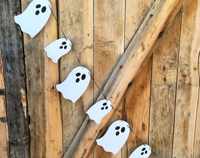 Halloween Ghost Banner- Felt Halloween Garland- Halloween Home Decor ...