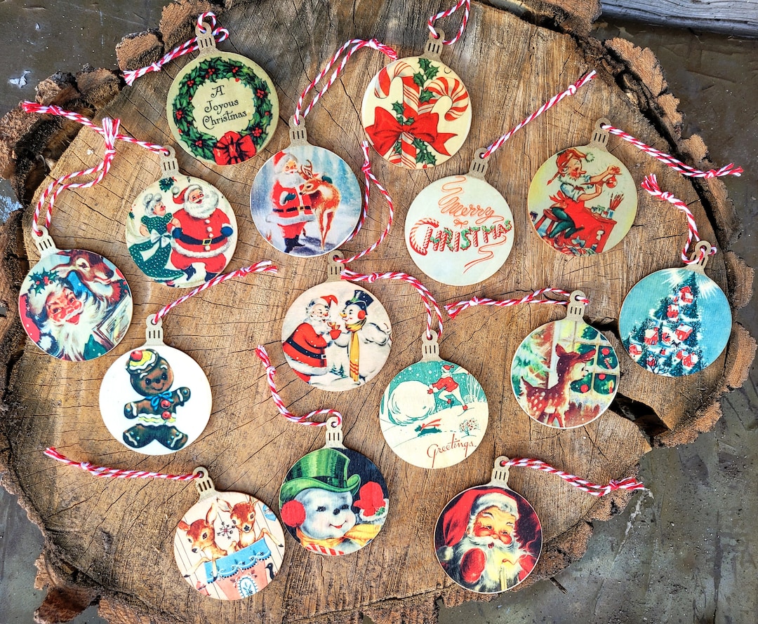 Christmas Ornaments Vintage Style- Vintage Christmas Ornaments-handmade ...