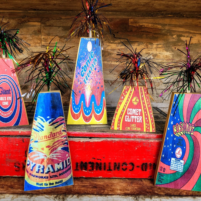 Wood Fireworks - Etsy