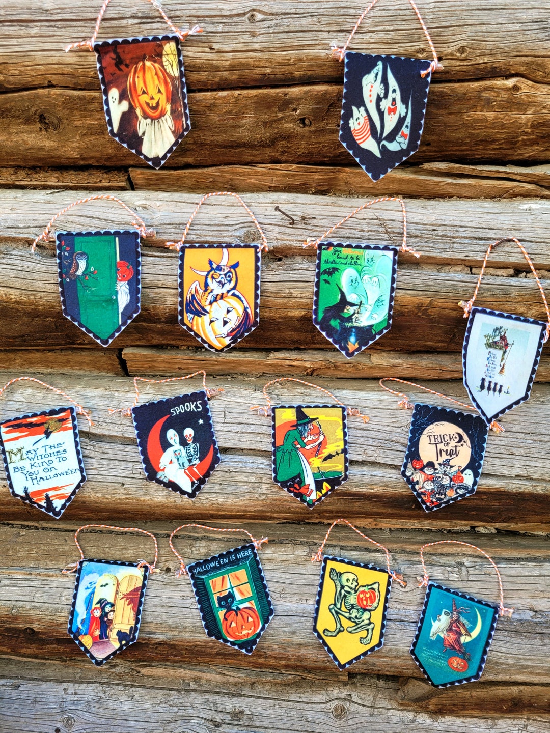 Vintage Style Halloween Banners- Retro Halloween-halloween Vintage ...