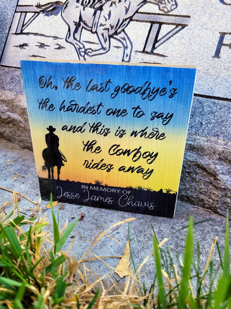 Memorial Day Grave Decoration- Western Cowboy Memorial - Etsy