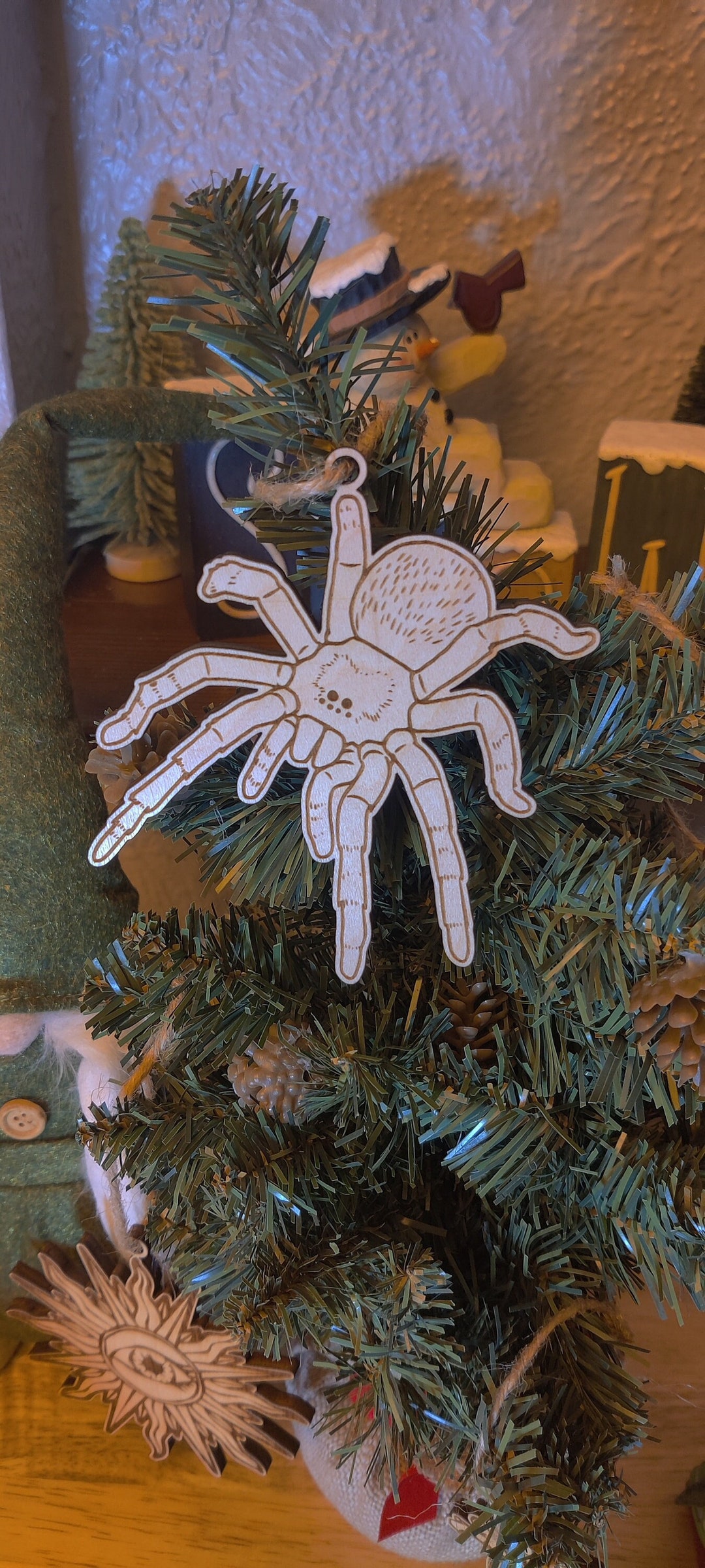 Tarantula Spider Wooden Ornament - Laser Engraved - Christmas ...
