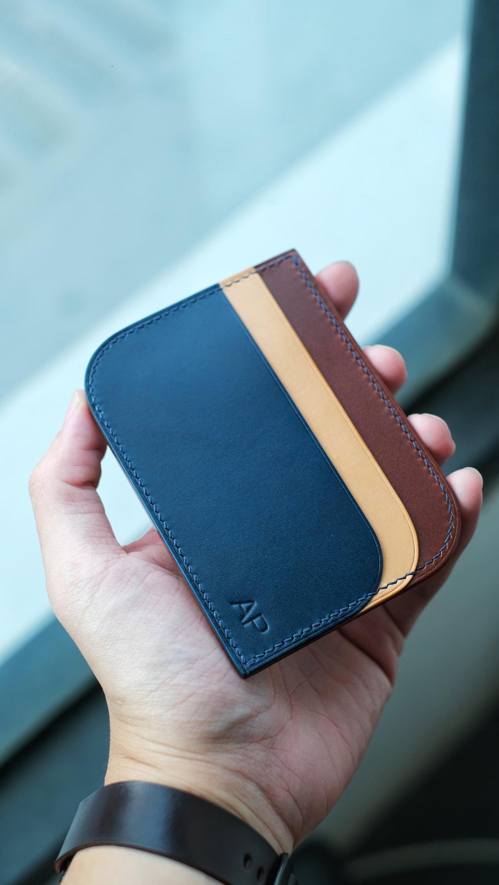 Two Way Buttero Leather Card Holder, Two Faced Design Card Holder ...