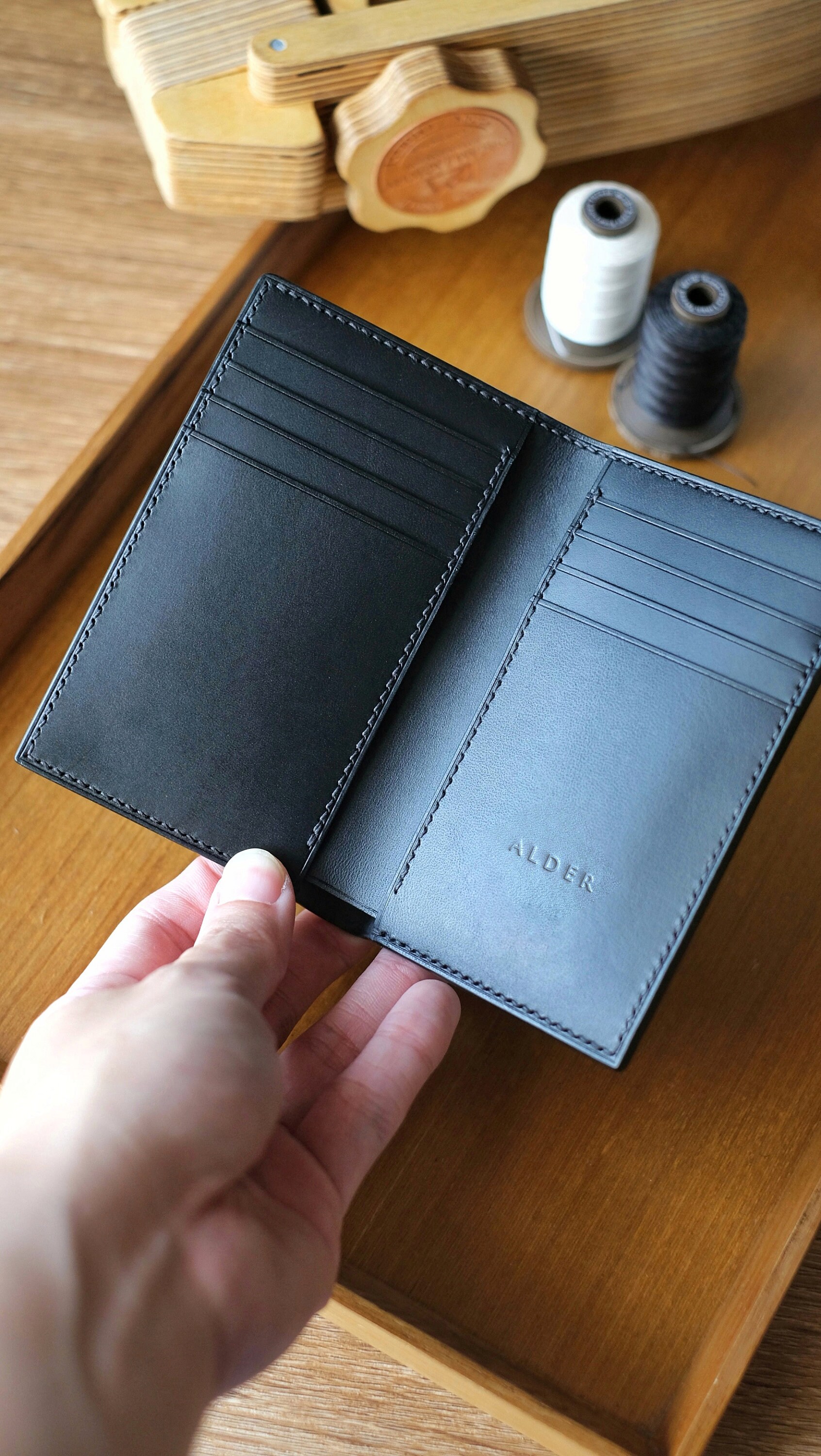 10slot Shinki Hikaku Shell Cordovan Japanese Horsebutt Vertical Wallet ...