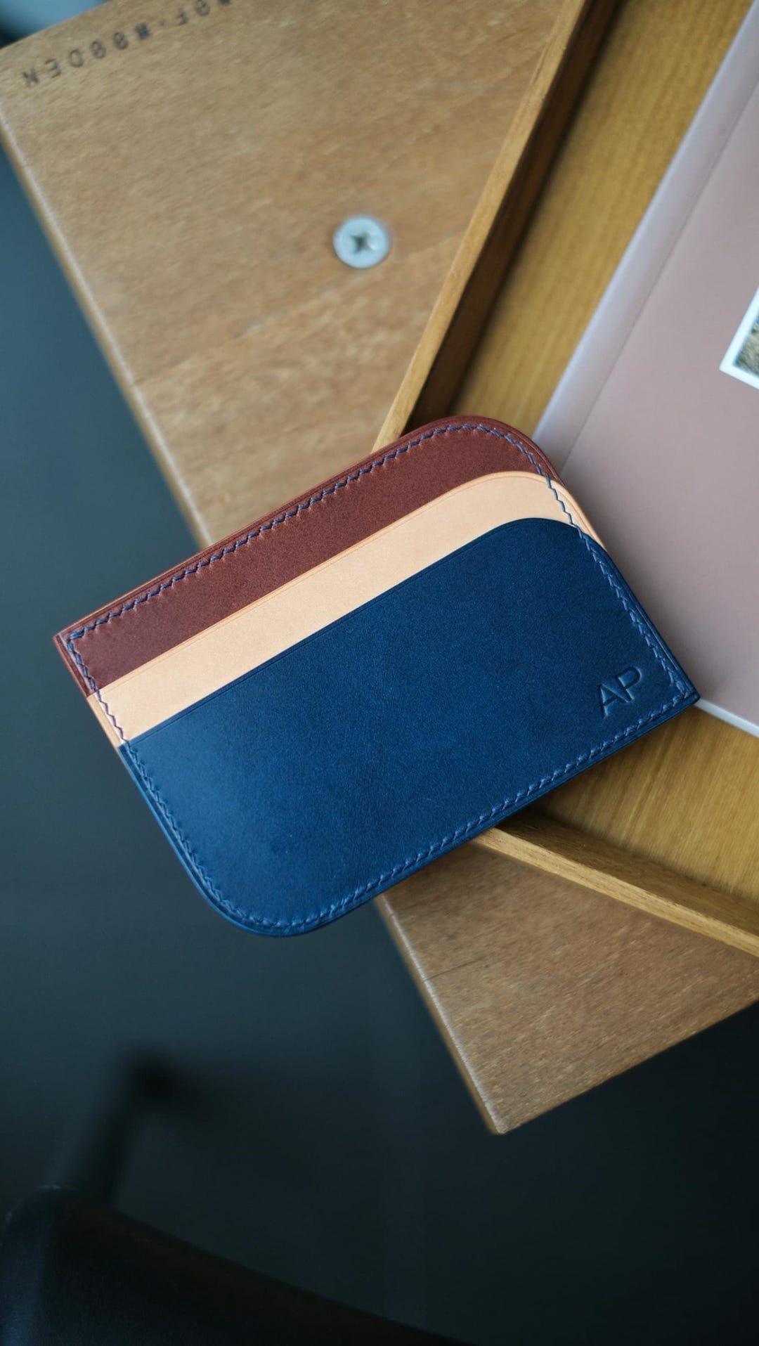 Two Way Buttero Leather Card Holder, Two Faced Design Card Holder ...