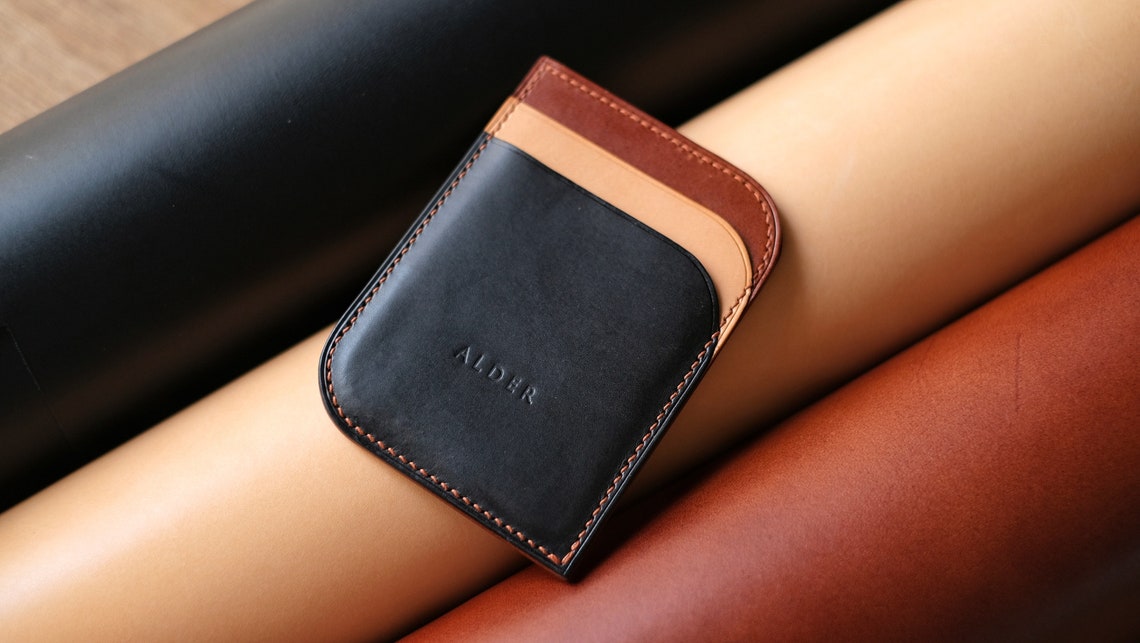 Two Way Buttero Leather Card Holder, Two Faced Design Card Holder ...