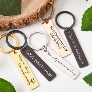 Stainless Steel Keychain,custom Keyring Engraved Key Chain Personalized ...