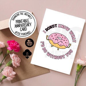 Funny Donut Mother's Day Card: Food Pun Greeting (PDF) - Etsy