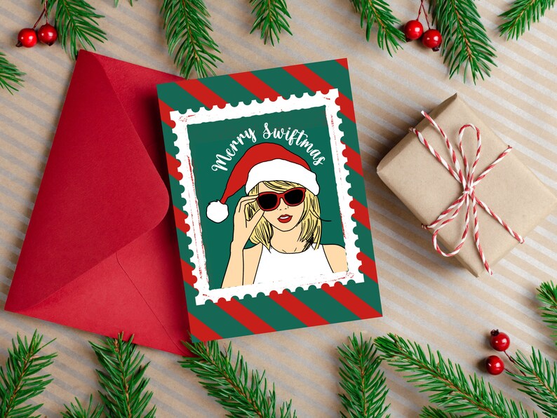 Merry Swiftmas Card Christmas Card taylors Version Taylor - Etsy