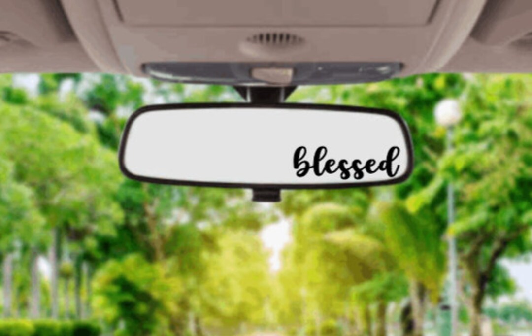 Blessed Rear View Mirror Decal - Etsy