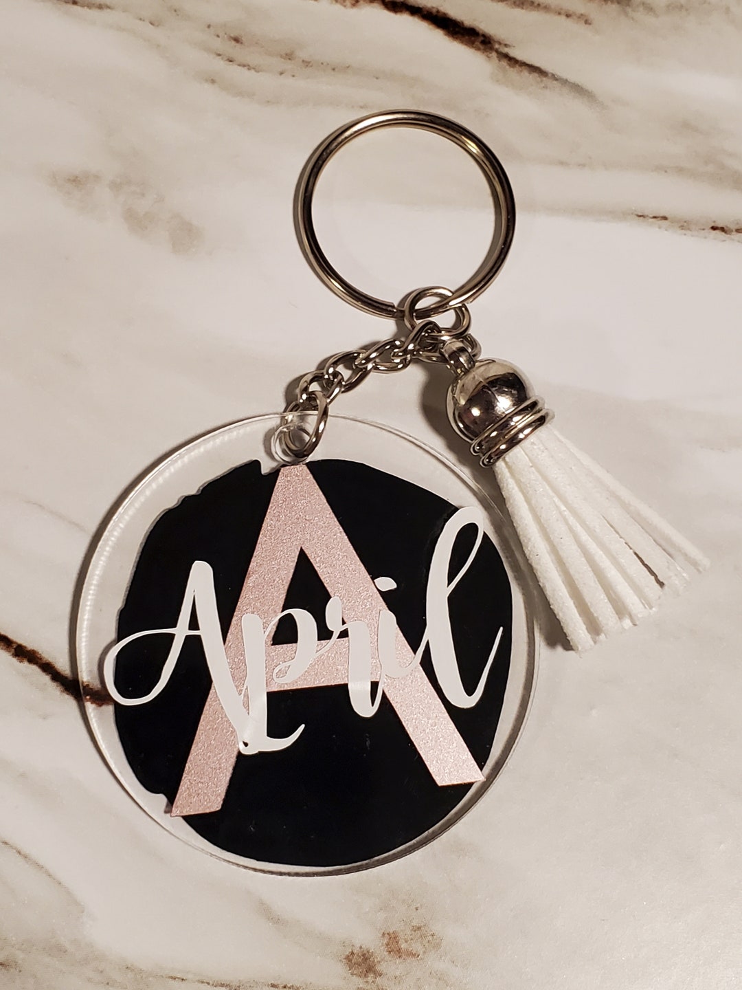 Personalized Name Keychains 2x2 With Tassel - Etsy