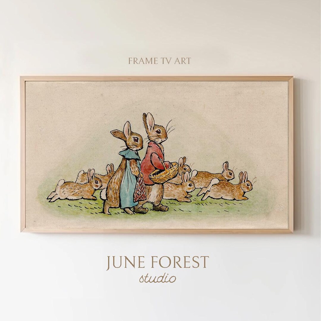 Peter Rabbit Bunny Easter Samsung Frame TV Digital Art, Flopsy, Spring ...
