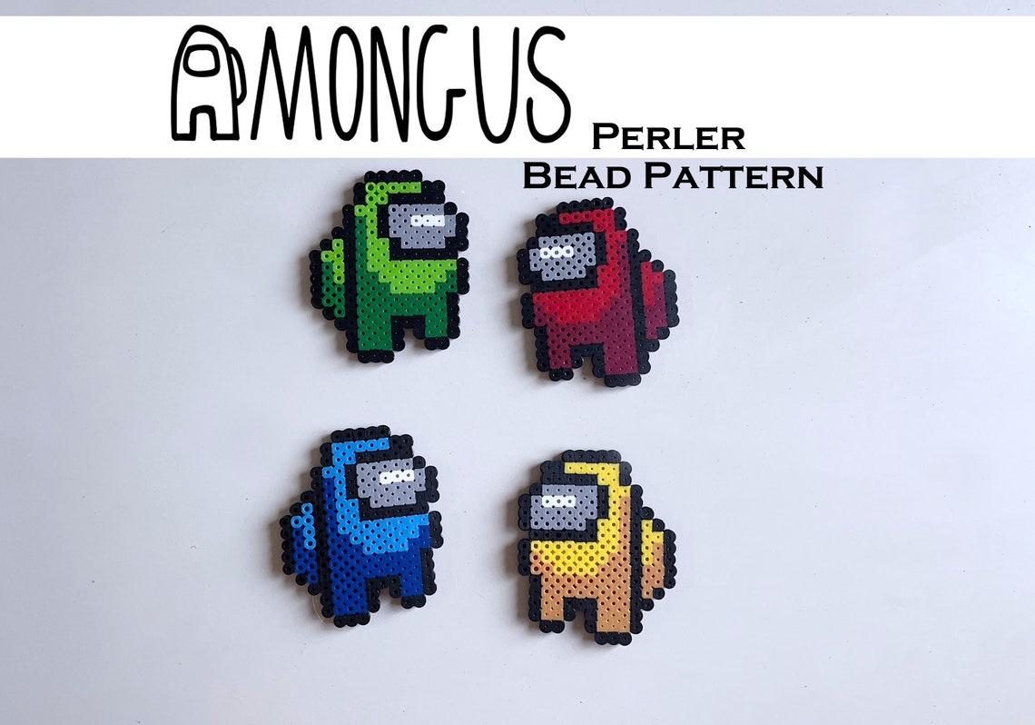 DIGITAL FILE ONLY Among Us Characters Perler Bead Pattern - Etsy