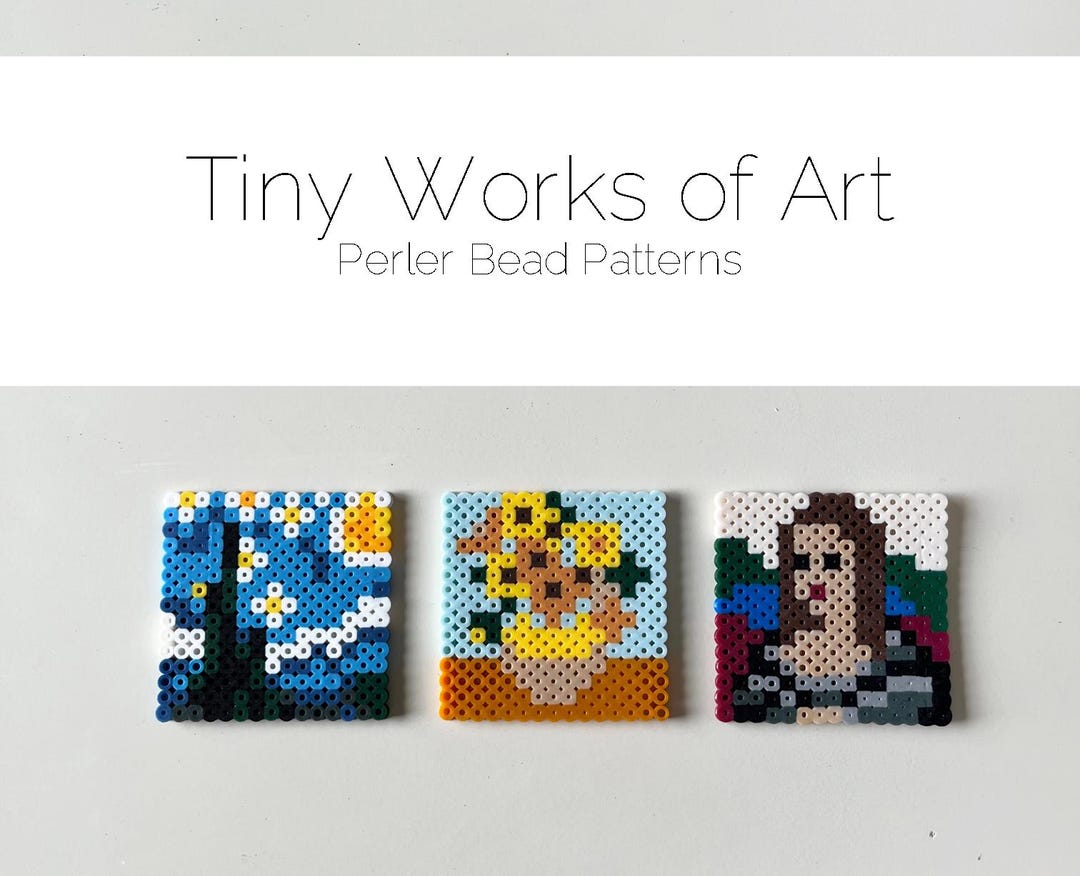 DIGITAL FILE - Perler Bead Pattern for 3 Tiny Works of Art ...