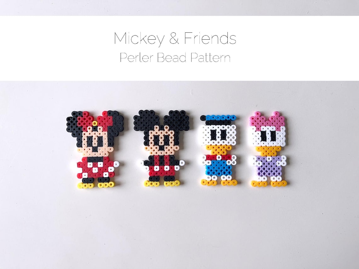 DIGITAL FILE ONLY - Mini Mickey Mouse, Minnie, Daisy and Donald Perler ...