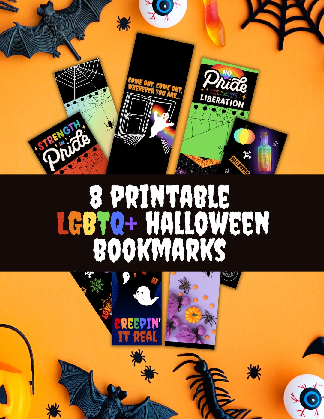 Set of 8 LGBT Halloween Bookmarks for Teachers to Download, Enjoy ...