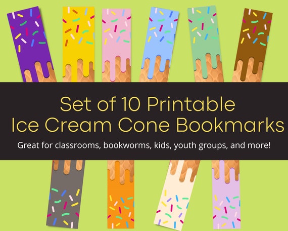 Set of 10 Summer Ice Cream Bookmarks Popsicle Bookmarks - Etsy