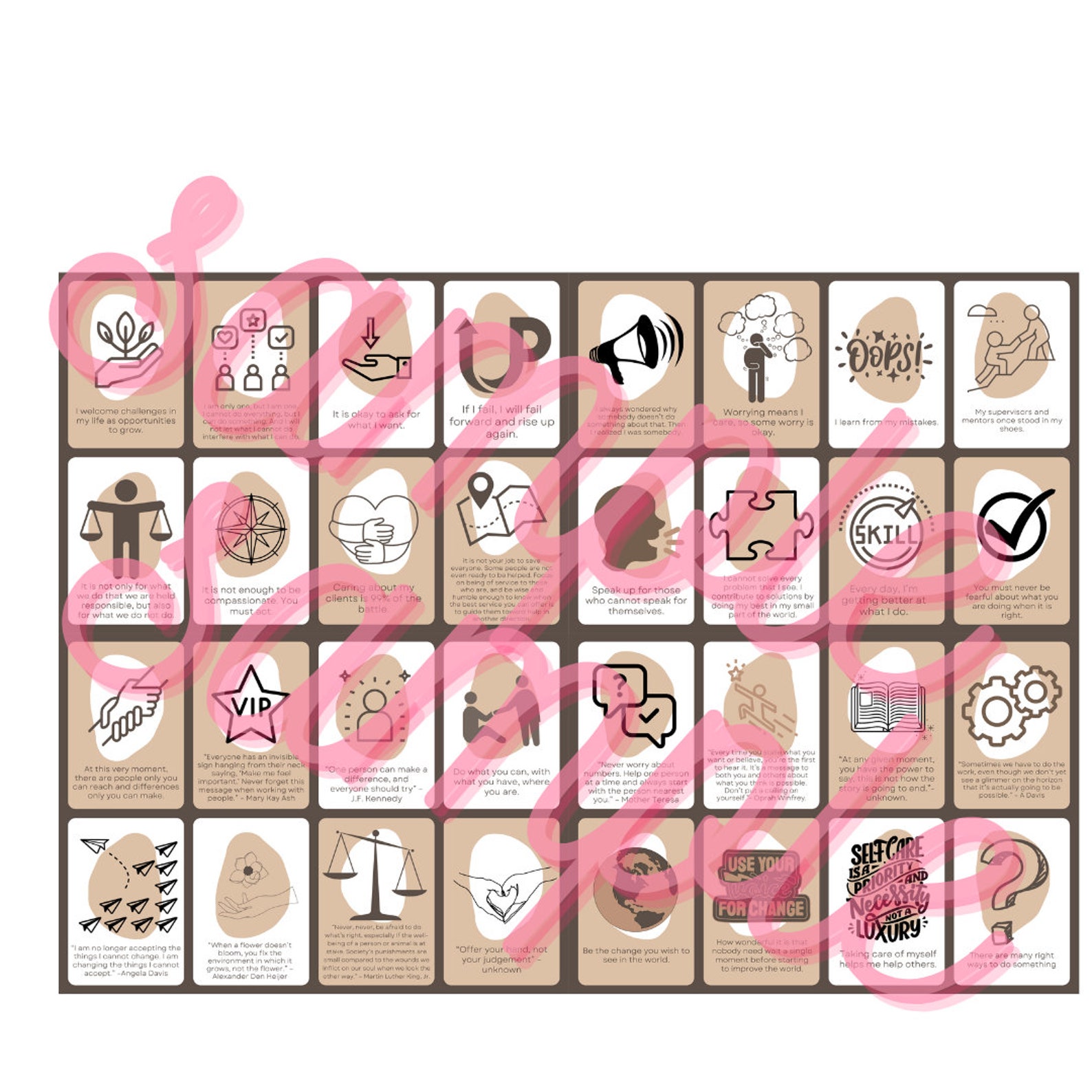 New Social Worker Affirmation Cards | Printable | Set of 32 ...