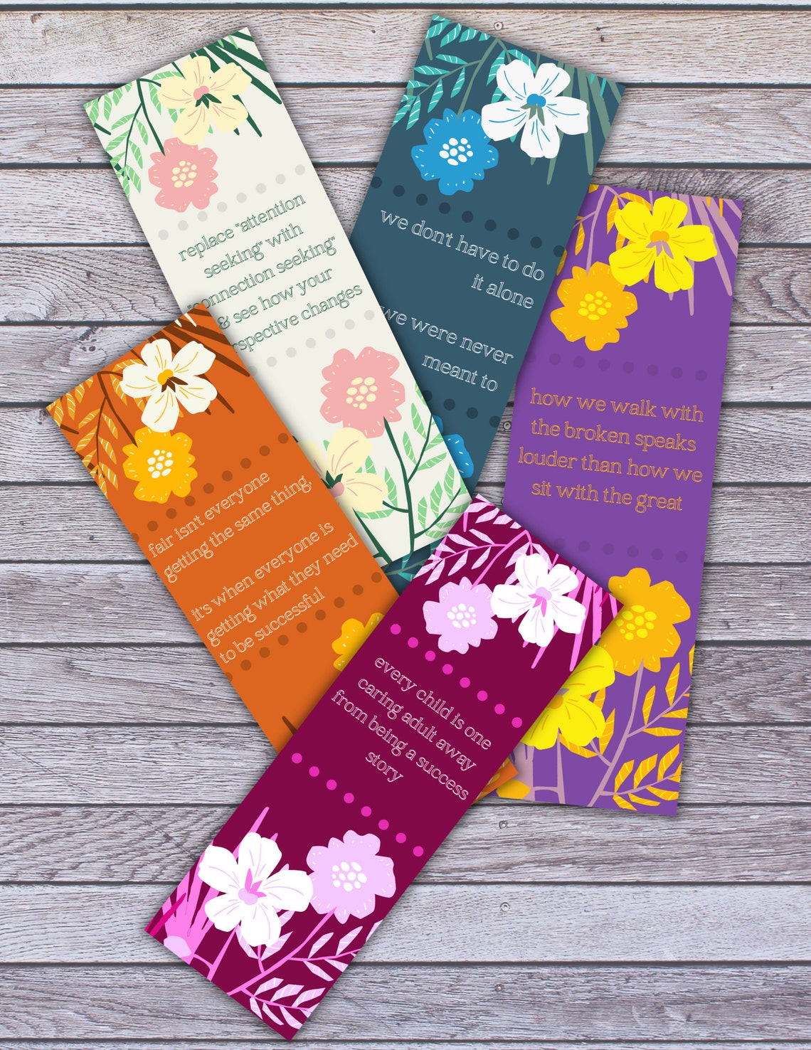 Set of 5 Motivational Social Work Bookmarks for Introverts to Download ...