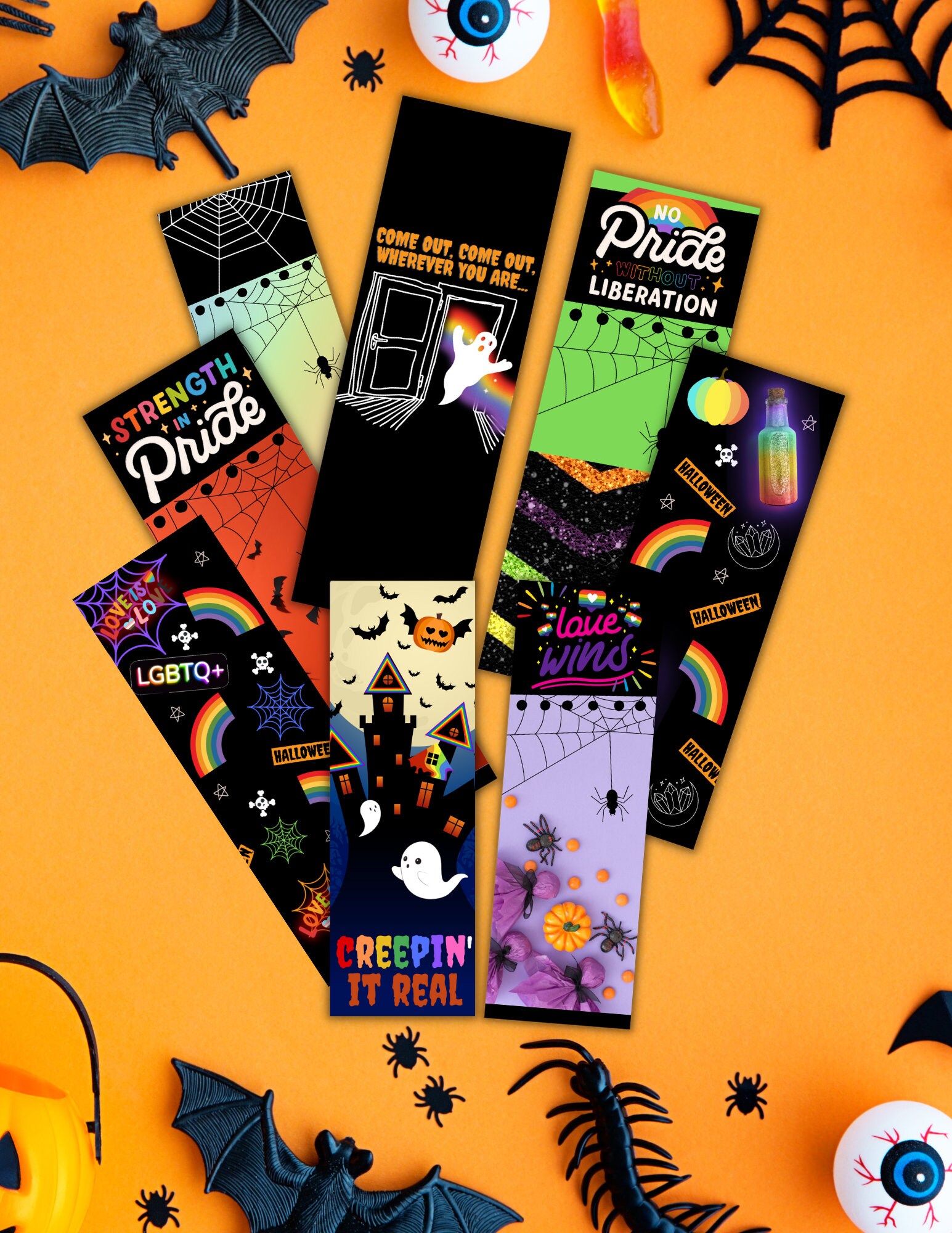 Set of 8 LGBT Halloween Bookmarks for Teachers to Download, Enjoy ...