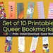 10 Printable LGBTQ Bookmarks | LGBT | Queer | Transgender | Gay Pride ...