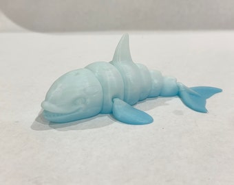 Articulated Orca STL File Print in Place Stl File for 3D Printing Articulated Orca Flexi Fidget ...