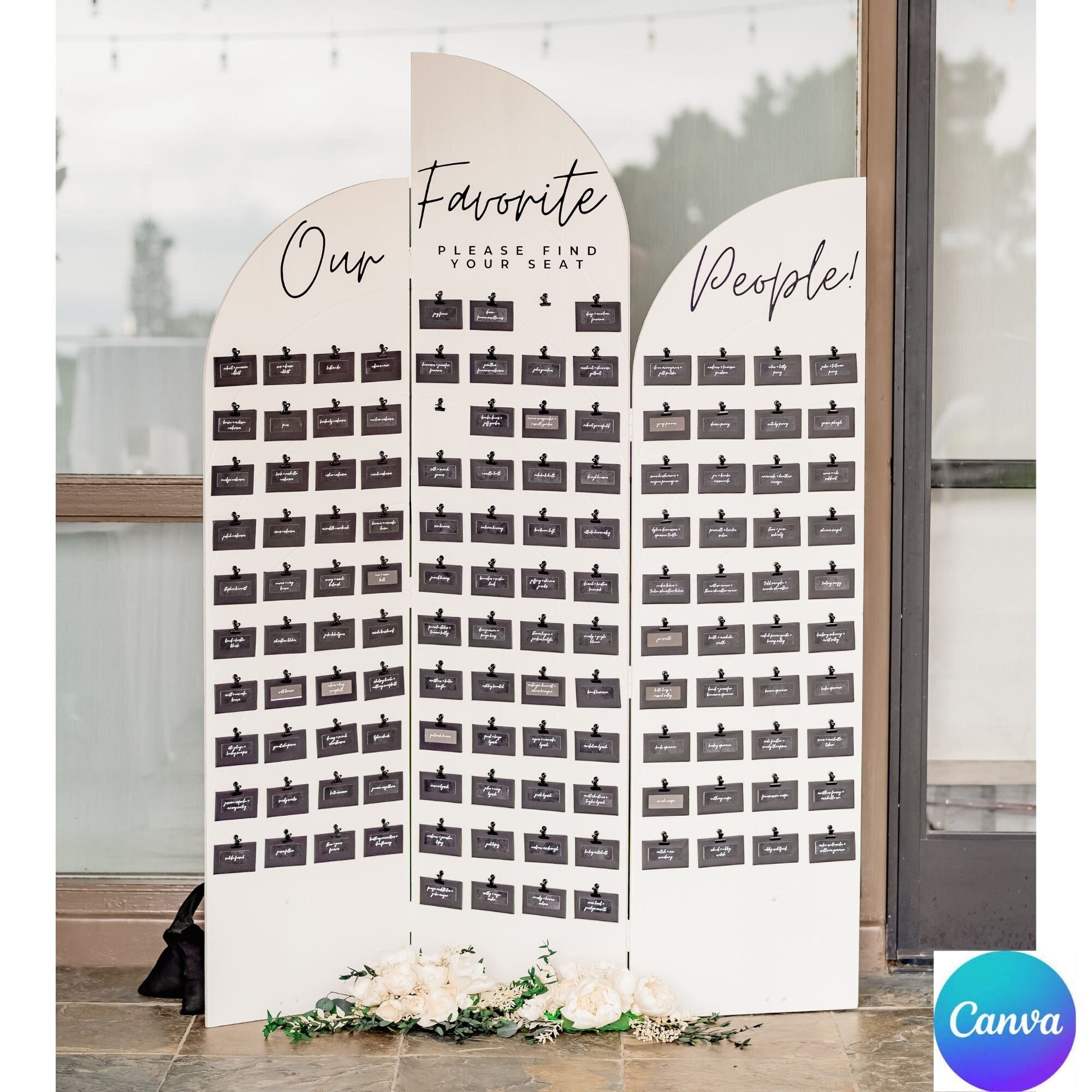 Wedding Seating Chart Letters Template Canva Digital Download - Etsy