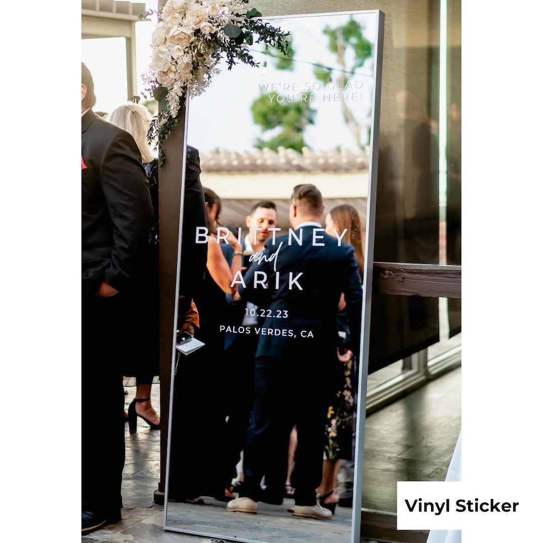 Wedding Selfie Mirror Vinyl Letter Sticker - Etsy