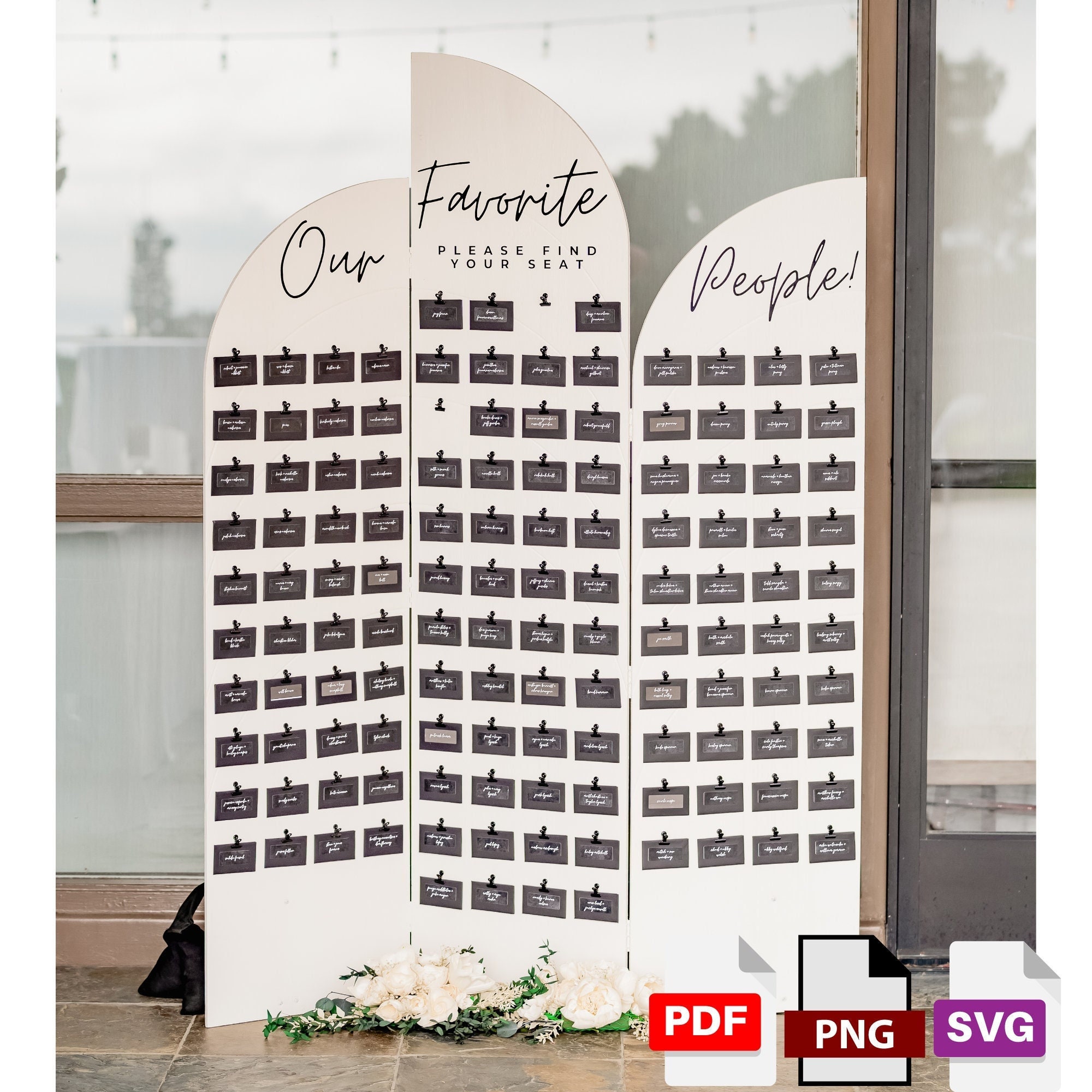 Wedding Seating Chart Letters SVG, PNG, & PDF Files for Cricut ...