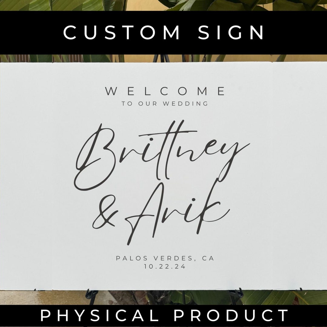 Wedding Custom Sign - Free Shipping! (V4) - Etsy