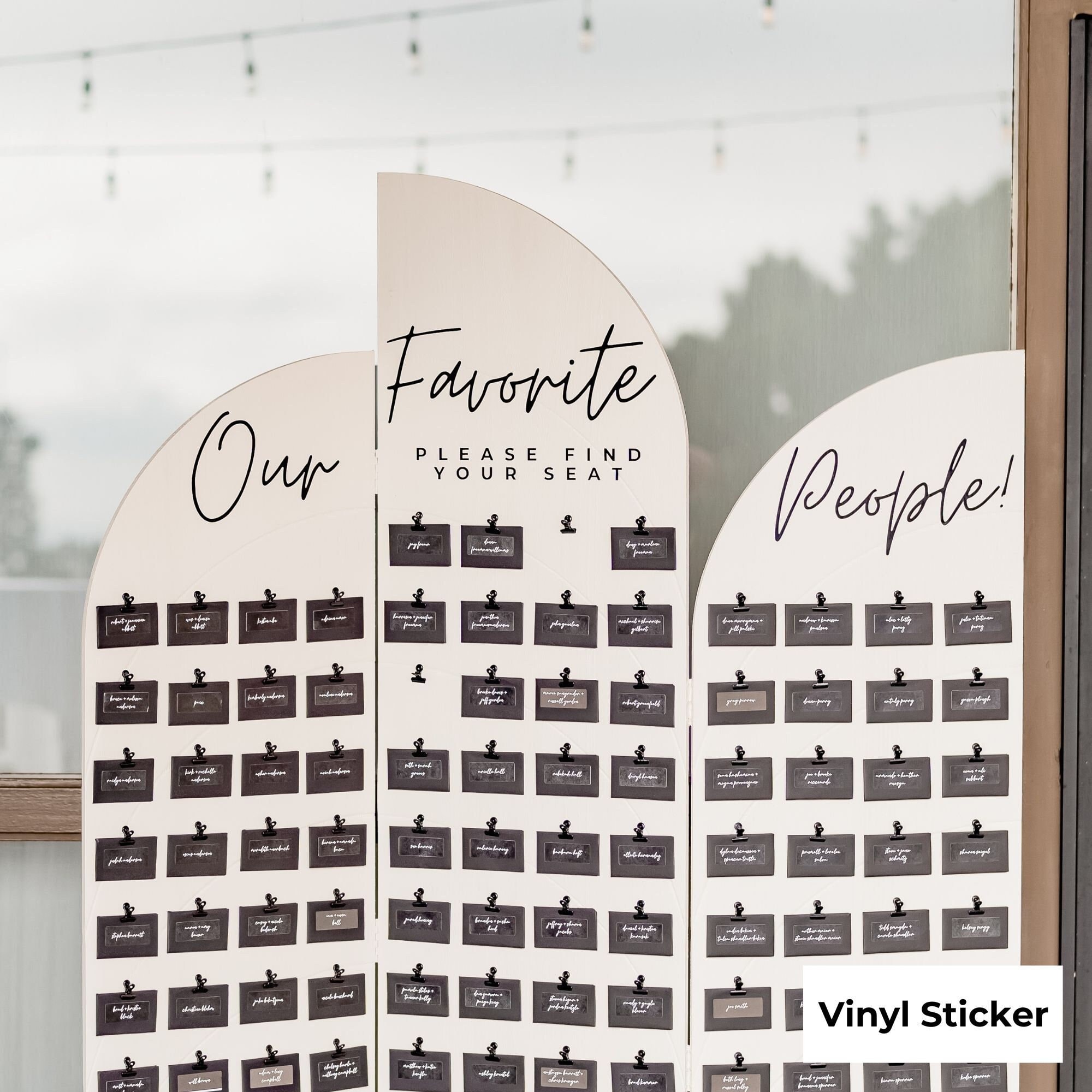 Wedding Seating Chart Vinyl Letter Sticker - See Description for Size ...