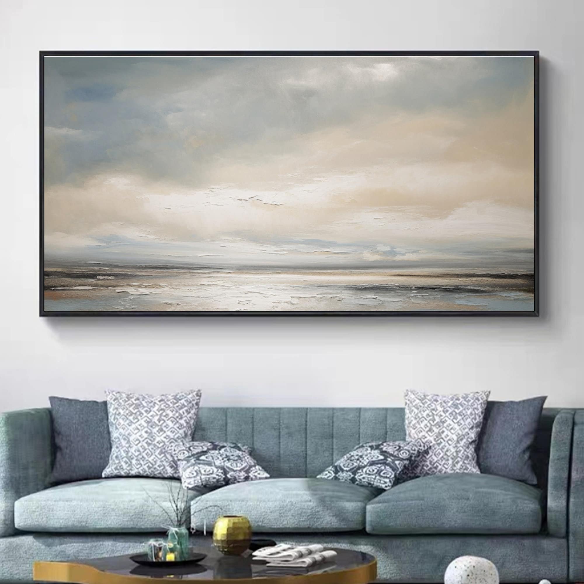 Original Sunrise Wall Art Abstract Seascape Oil Painting on - Etsy