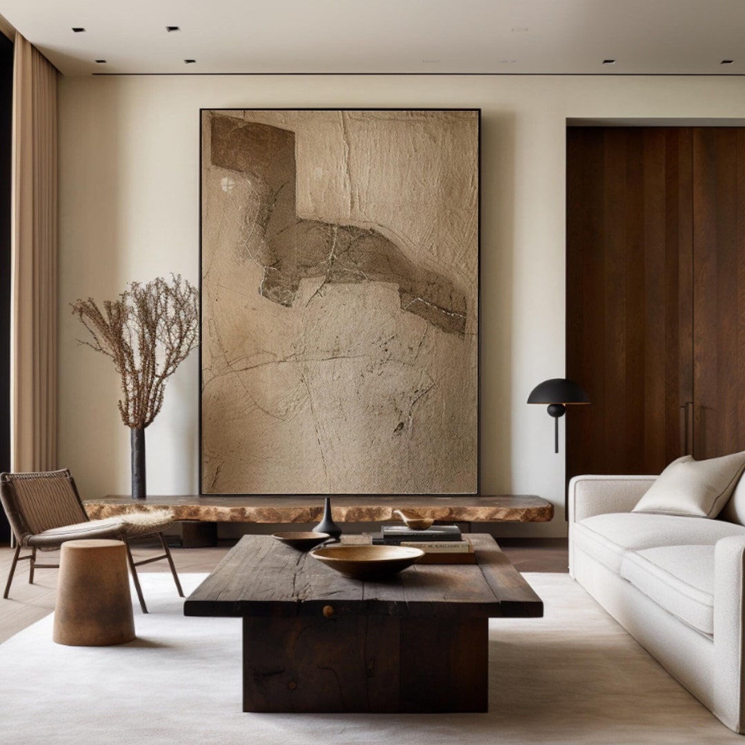 Brown Abstract Painting Abstract Painting Beige Black Abstract Painting ...