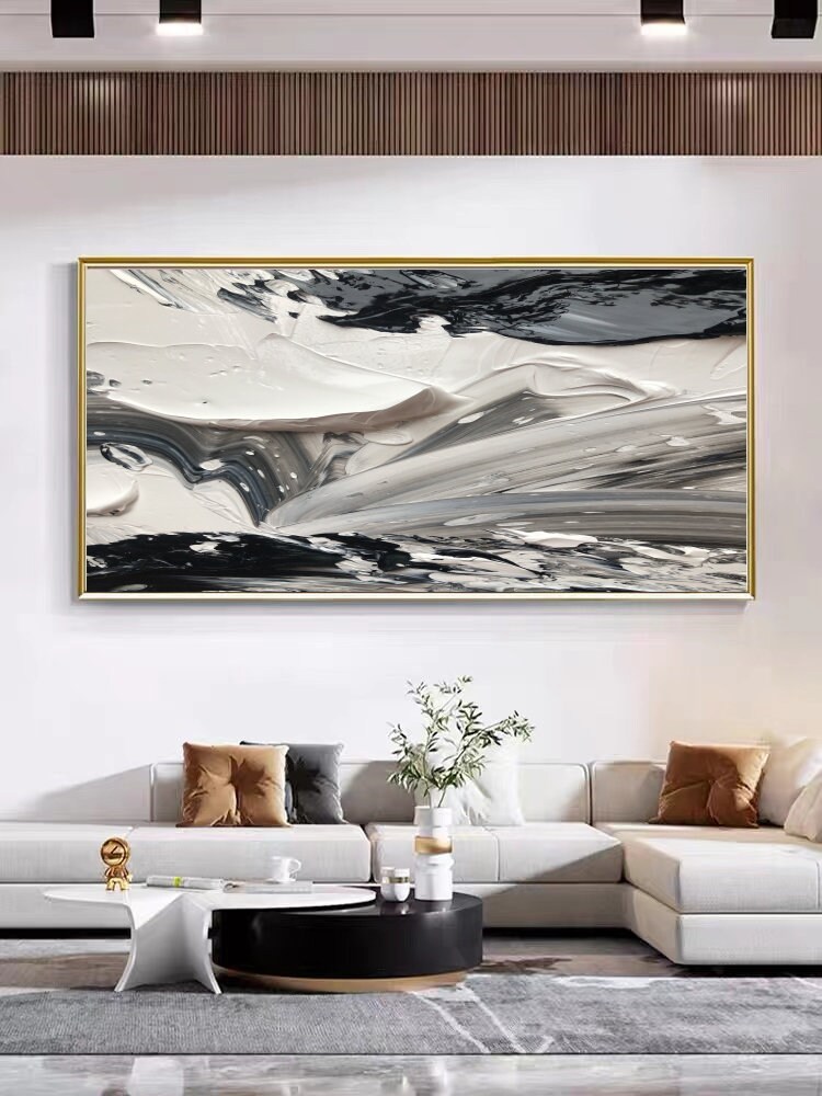 Original Black and White 3D Texture Wall Art 3D Texture Abstract ...
