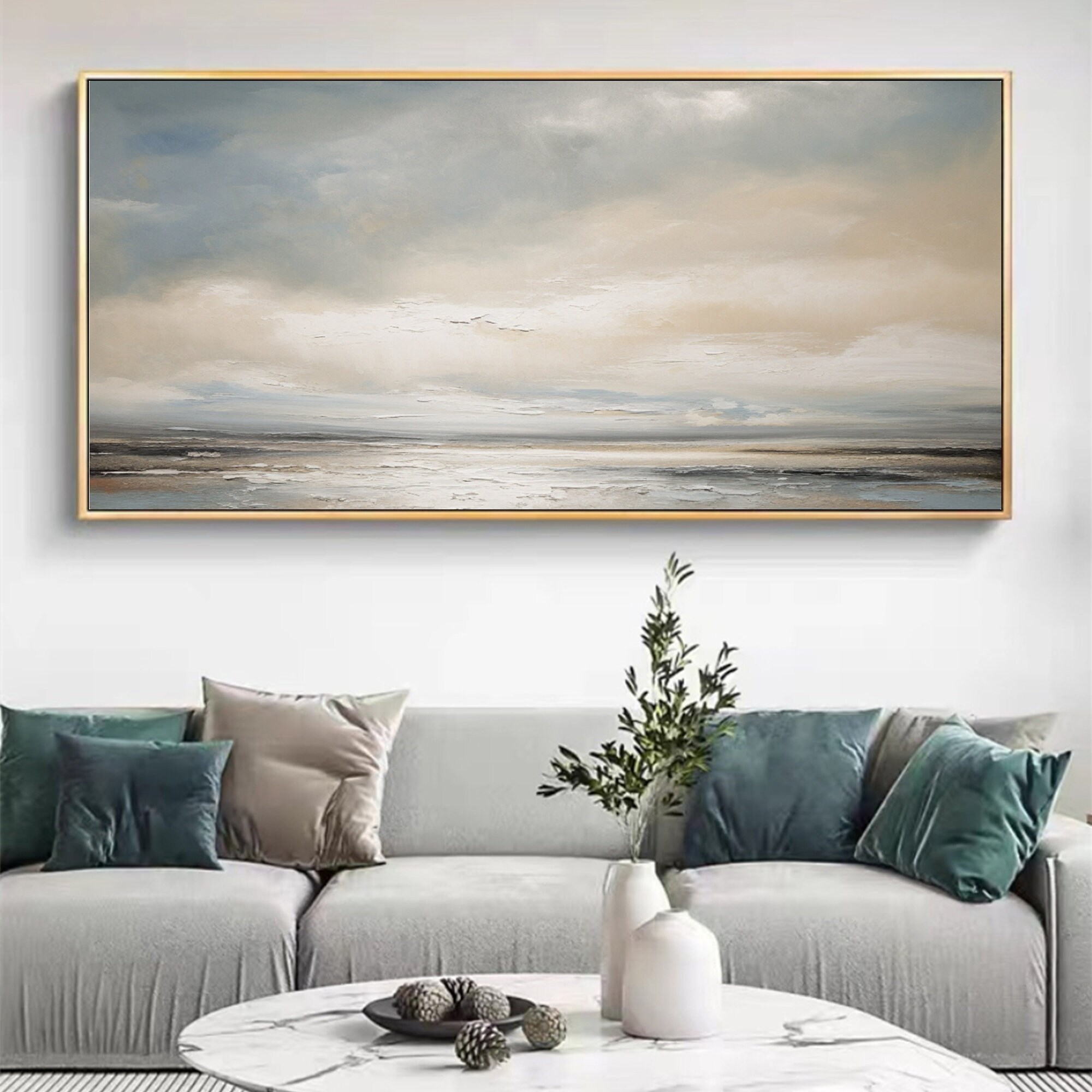 Original Sunrise Wall Art Abstract Seascape Oil Painting on - Etsy