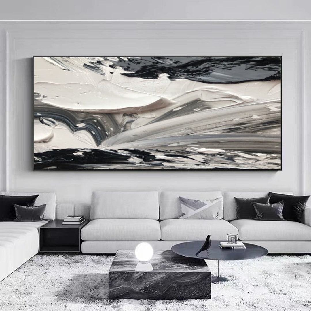 Original Black and White 3D Texture Wall Art 3D Texture Abstract ...