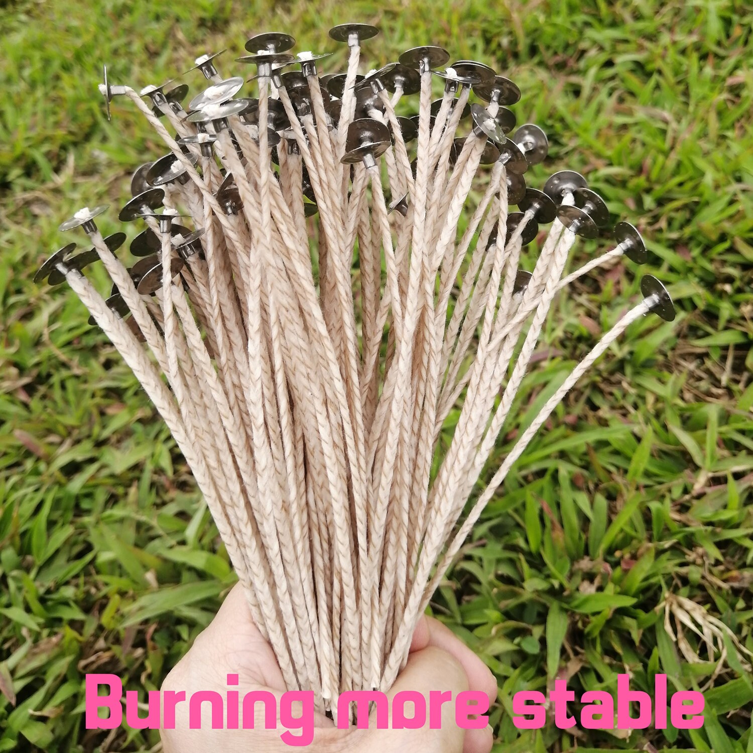 ECO Candle Wicks, 200 Pcs 6"/ 15CM Pre-waxed Pretabbed Wicks With Base ...