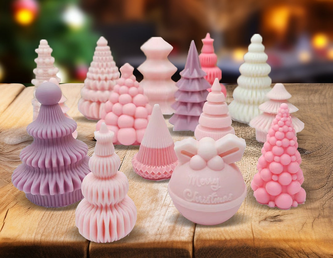 Various Christmas Scented Candle Silicone Molds DIY Scented Soap ...