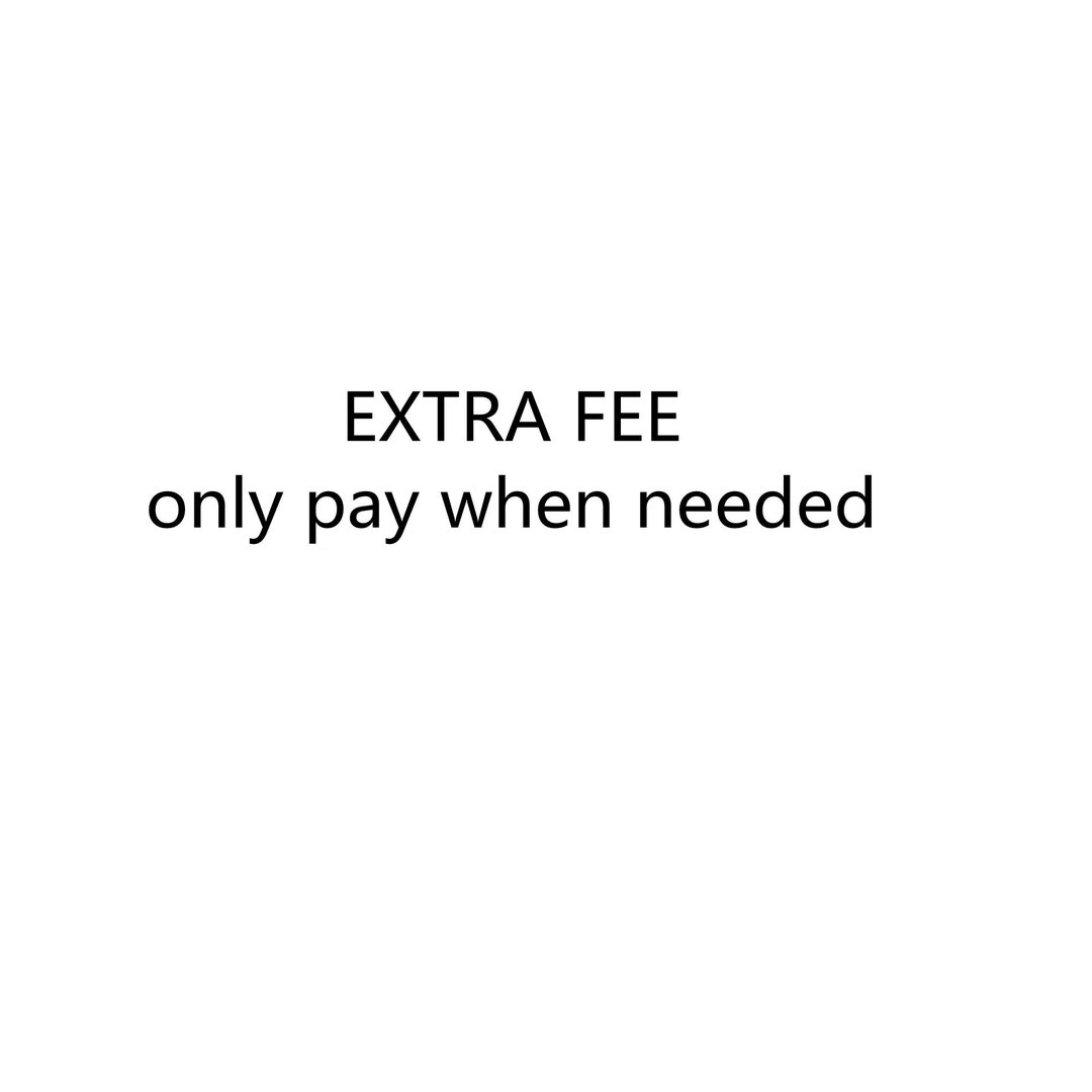 Extra Fee (only Purchase When Required) - Etsy