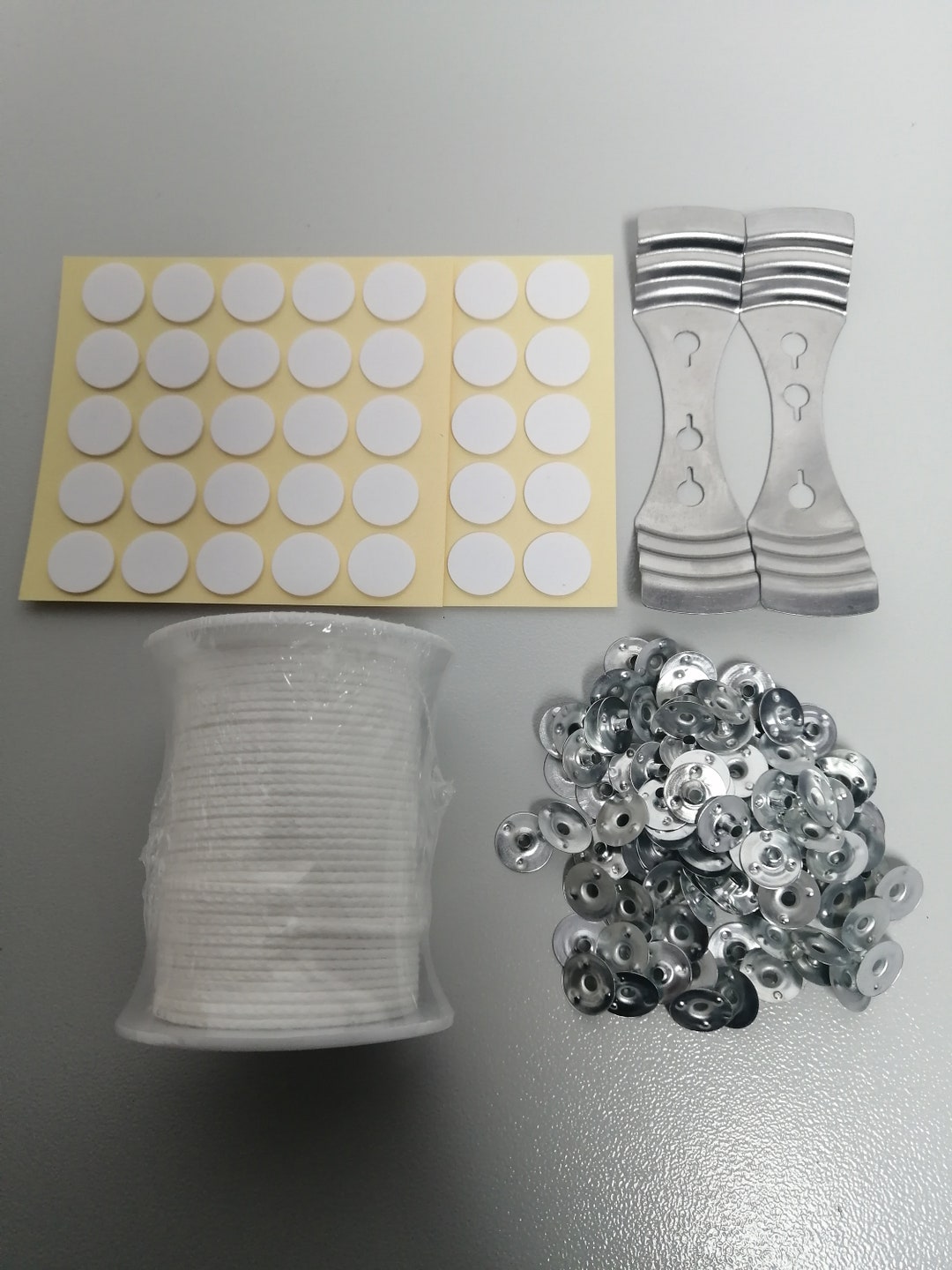 Candle Wick Roll, 200 Ft 24 Wick Spool, 2 Pcs Metal Candle Wick Holders ...