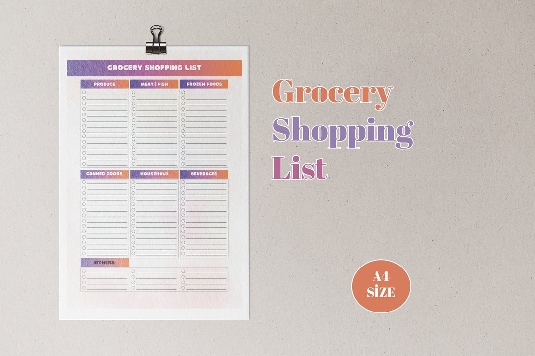 Organize Your Grocery Shopping With This Practical Shopping List ...