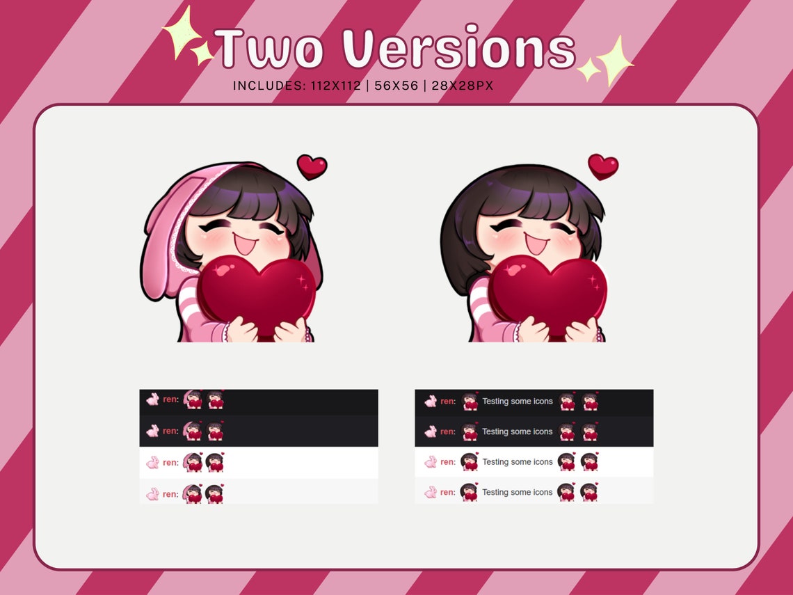 Feng Min DBD Heart Emote for Twitch/discord/youtube/gaming/streaming - Etsy