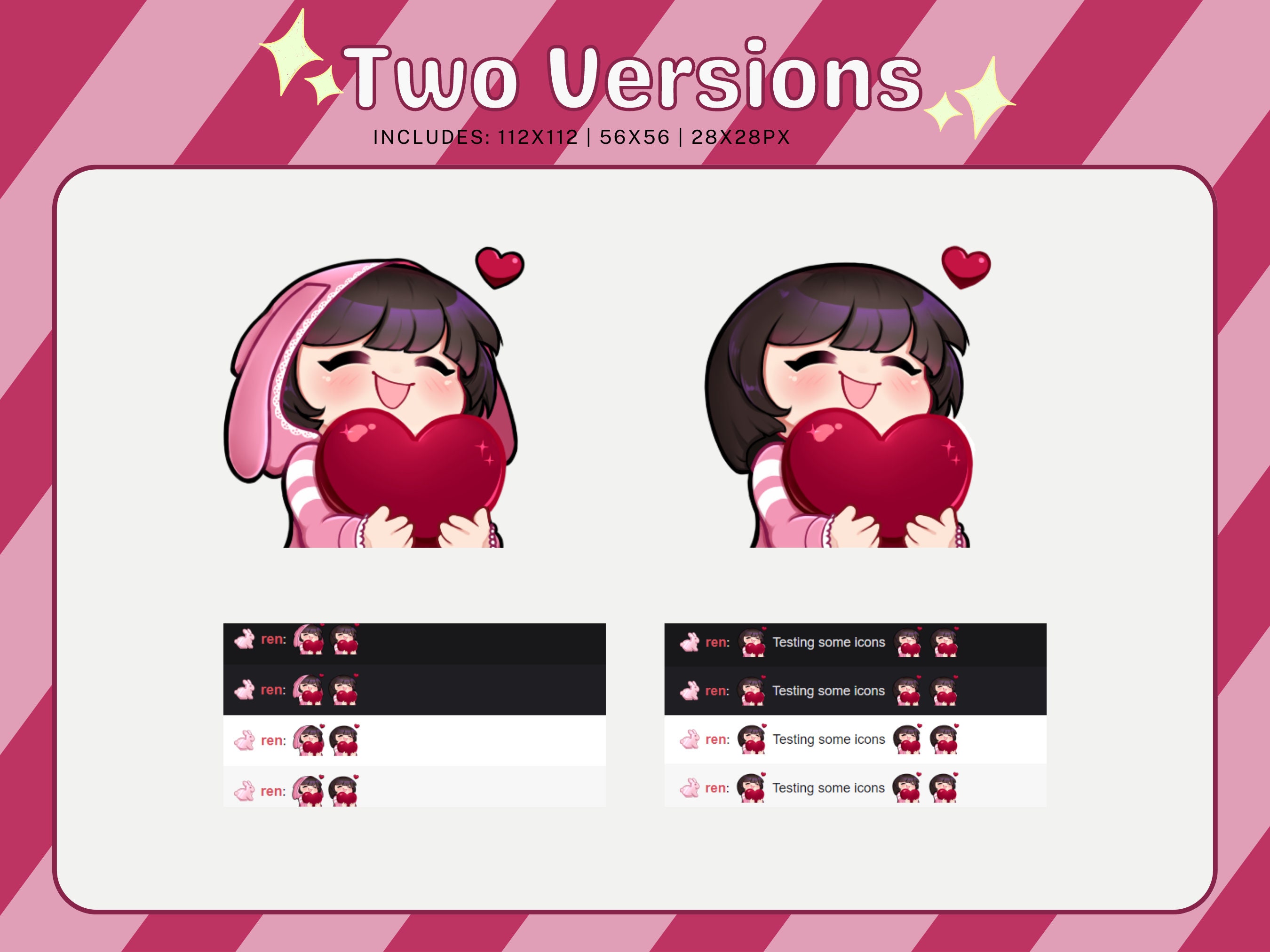 Feng Min DBD Heart Emote for Twitch/discord/youtube/gaming/streaming - Etsy