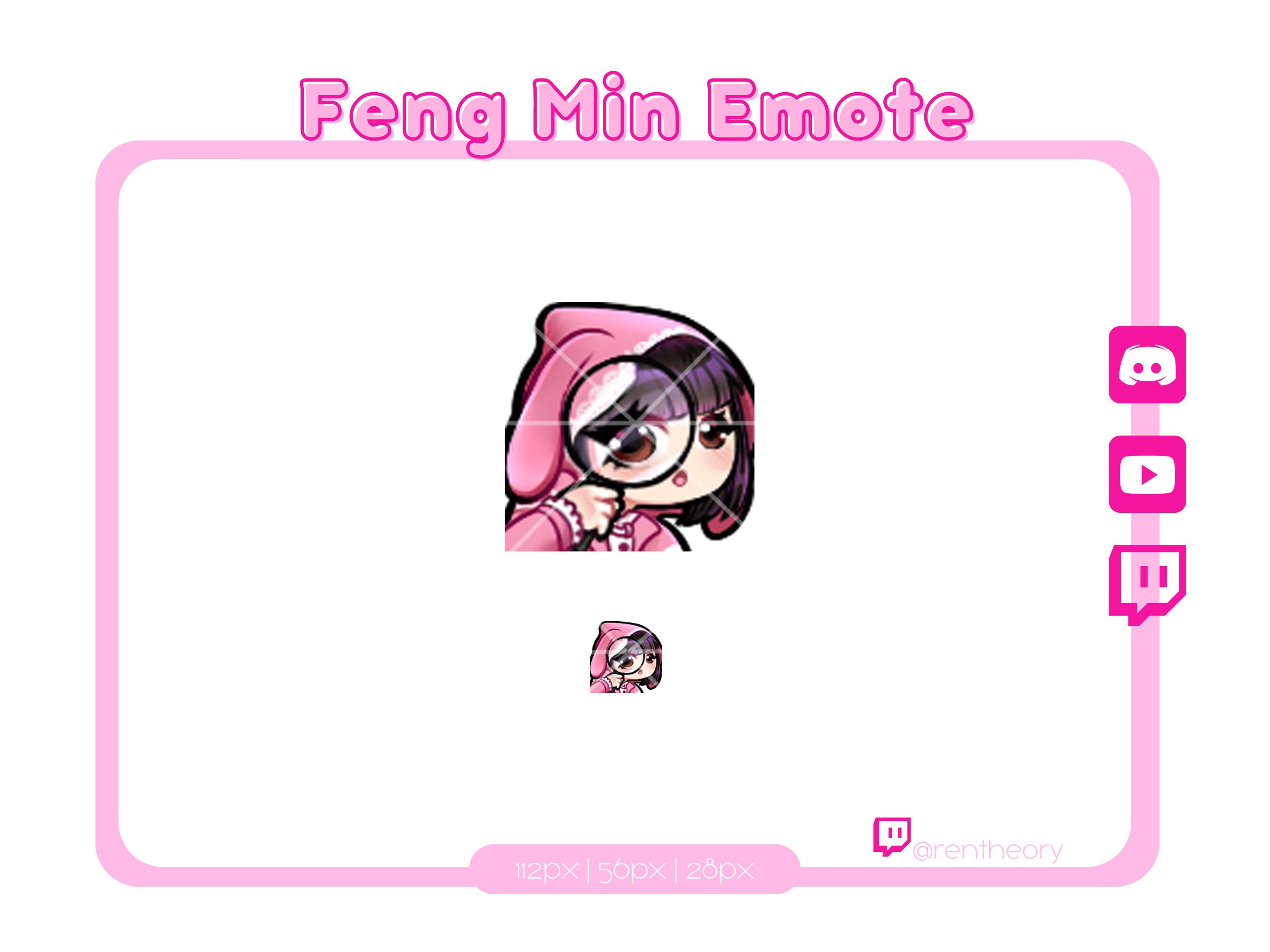 Feng Min DBD Emote for Twitch/discord/youtube/gaming/streaming - Etsy