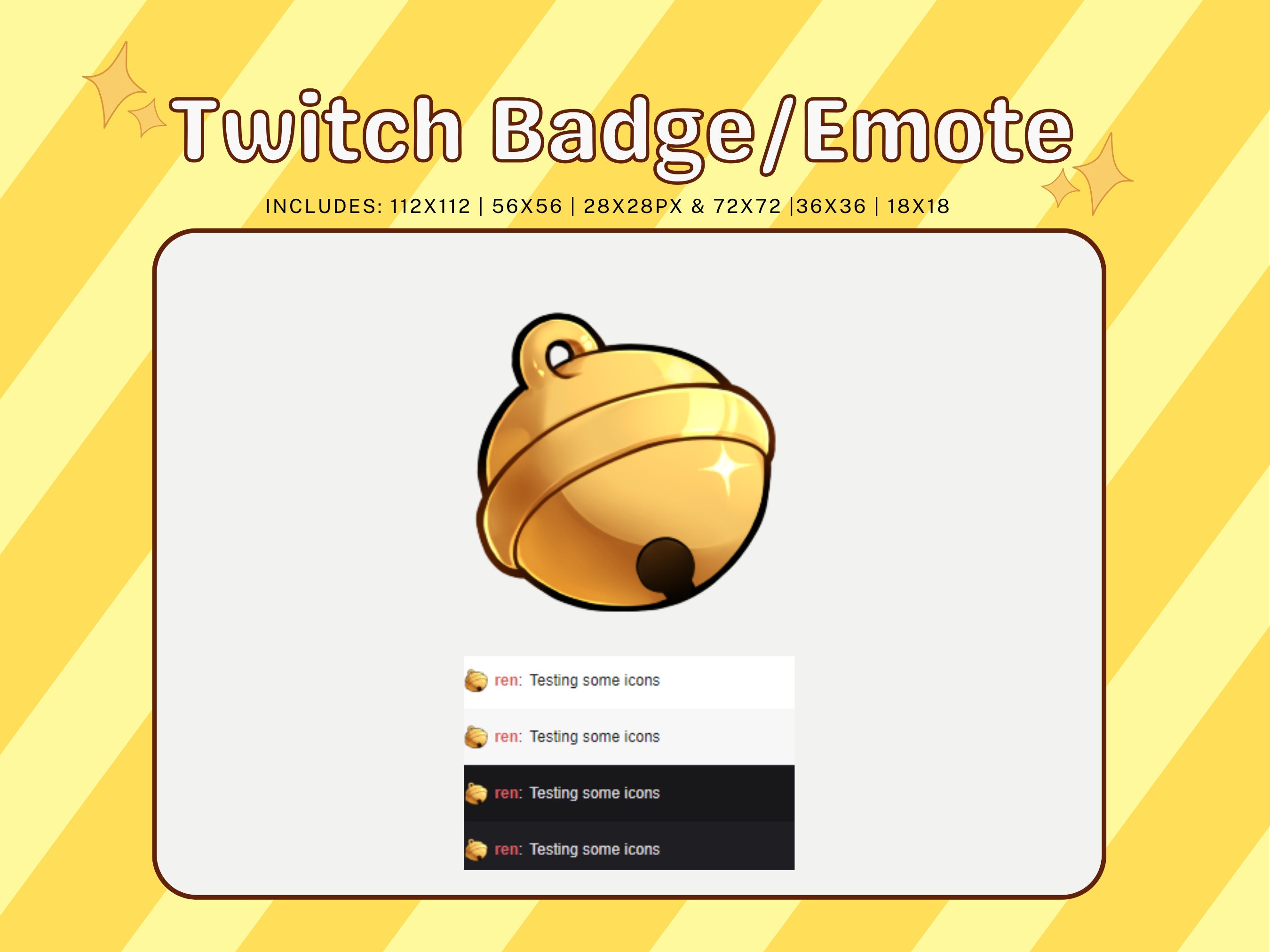 Twitch Cheer Sub Badges | Cat Bell - Etsy