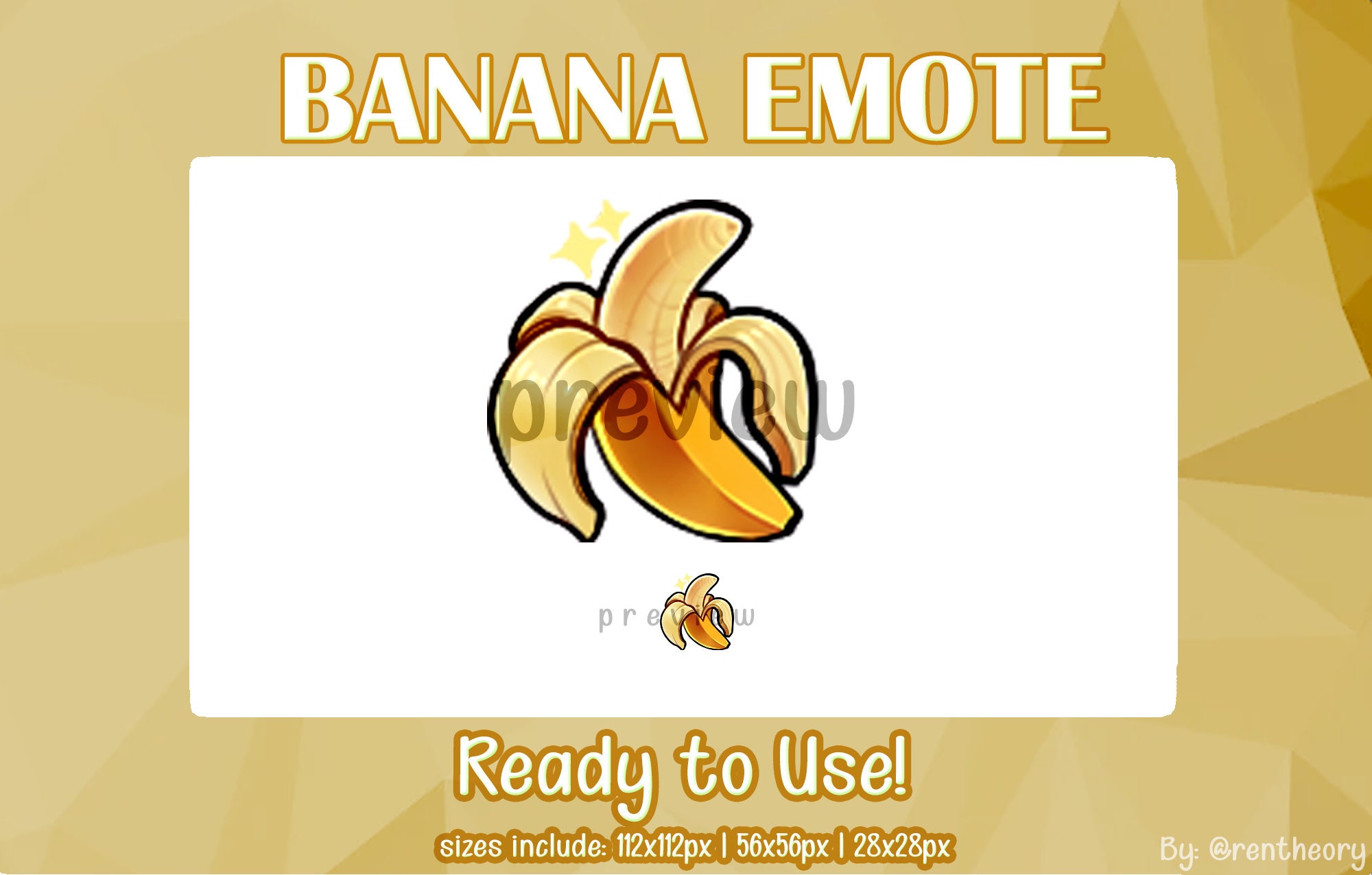 Banana Emote for Twitch/discord/youtube/stream - Etsy