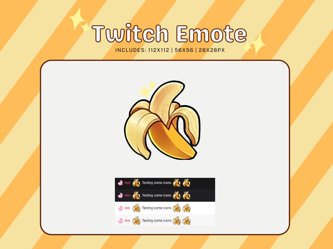 Banana Emote for Twitch/discord/youtube/stream - Etsy