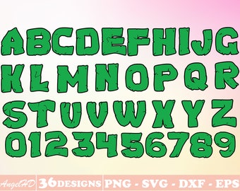 Ninja Turtle Png Font - Etsy